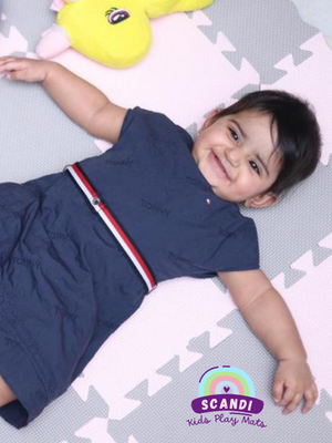 SCANDi Interlocking Kids Play Mat with Fence | Educational Puzzle Mat ...