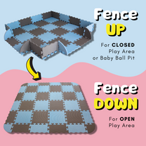 SCANDi Interlocking Kids Play Mat with Fence | Blush Pink – Polytag Shop